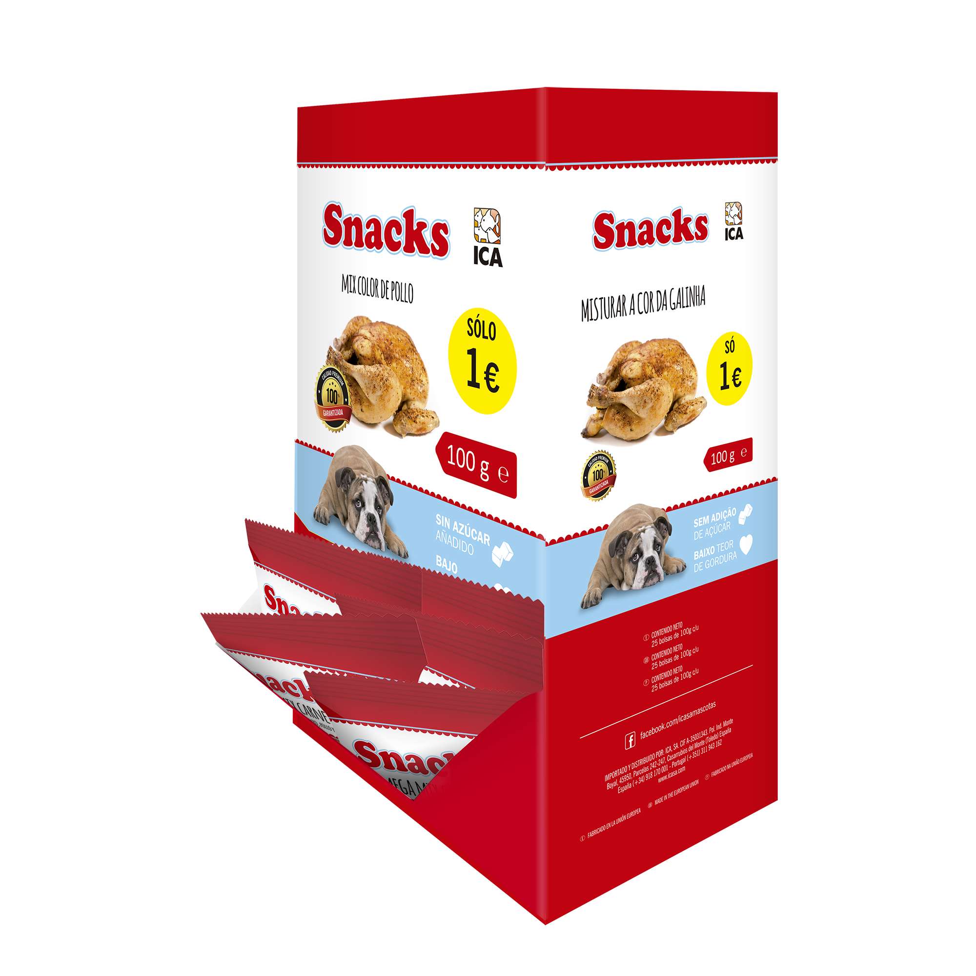 Snacks Mix color de pollo (100 g) — ICA S.A.