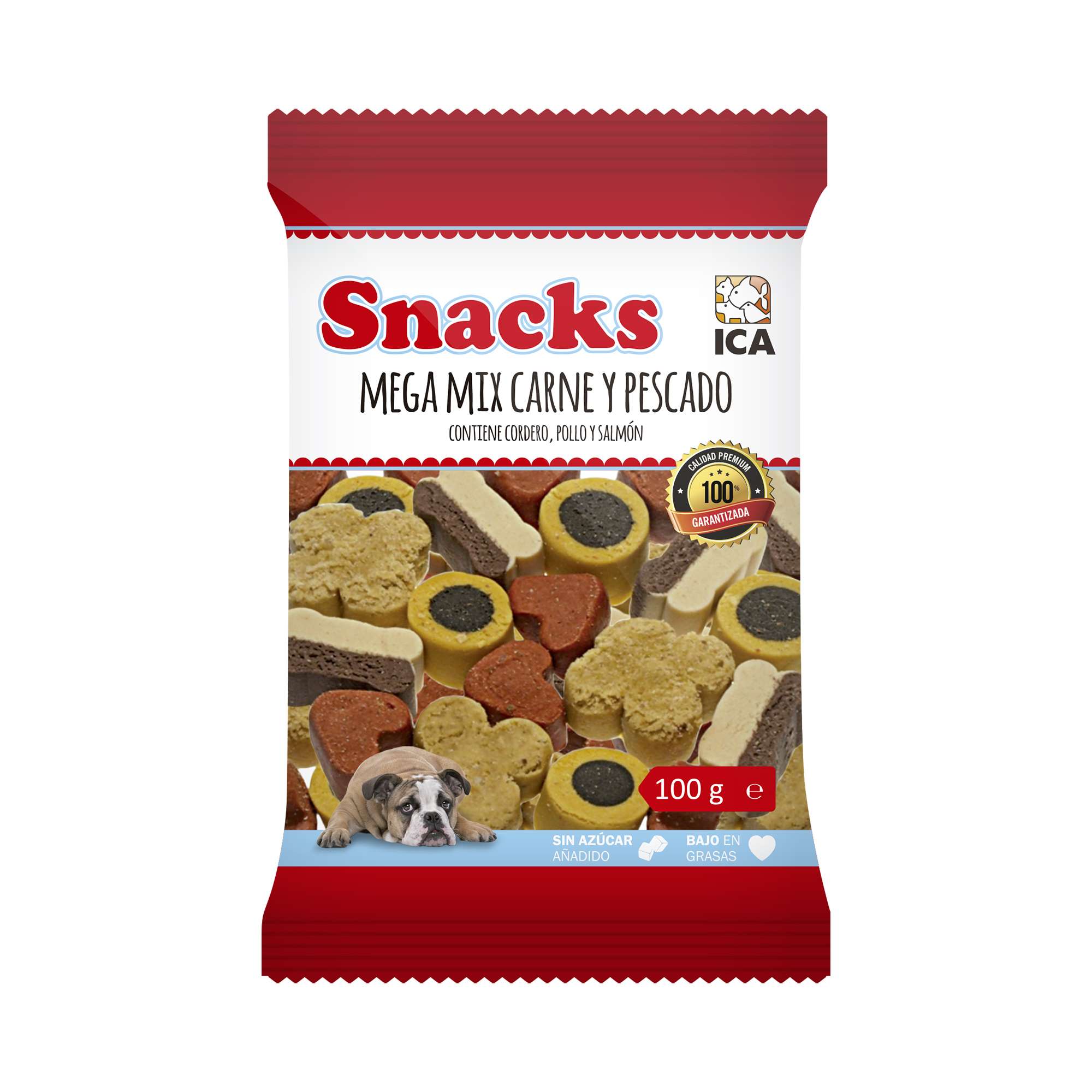 Snack Mega Mix carne y pescado (100 g) — ICA S.A.