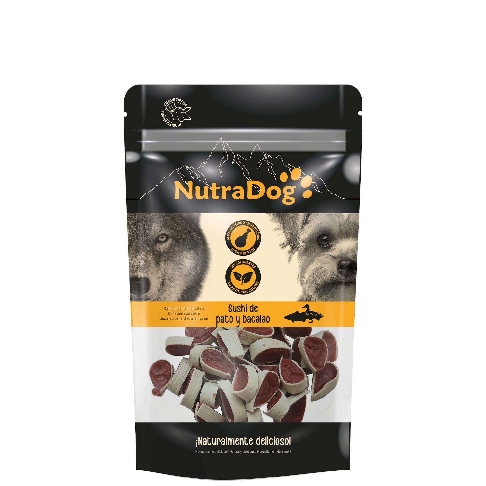 Snack sushi de pato y bacalao NutraDog — ICA S.A.