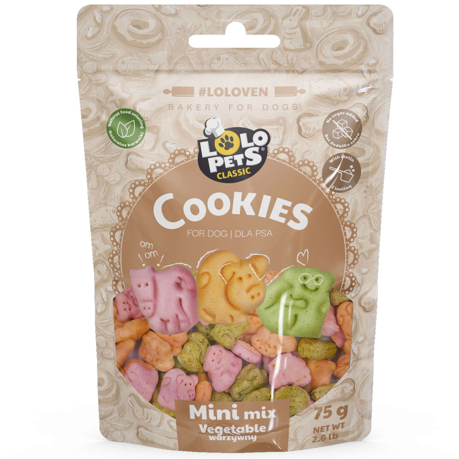 Mix de mini galletas de vegetales LOLO (75 g) — ICA S.A.